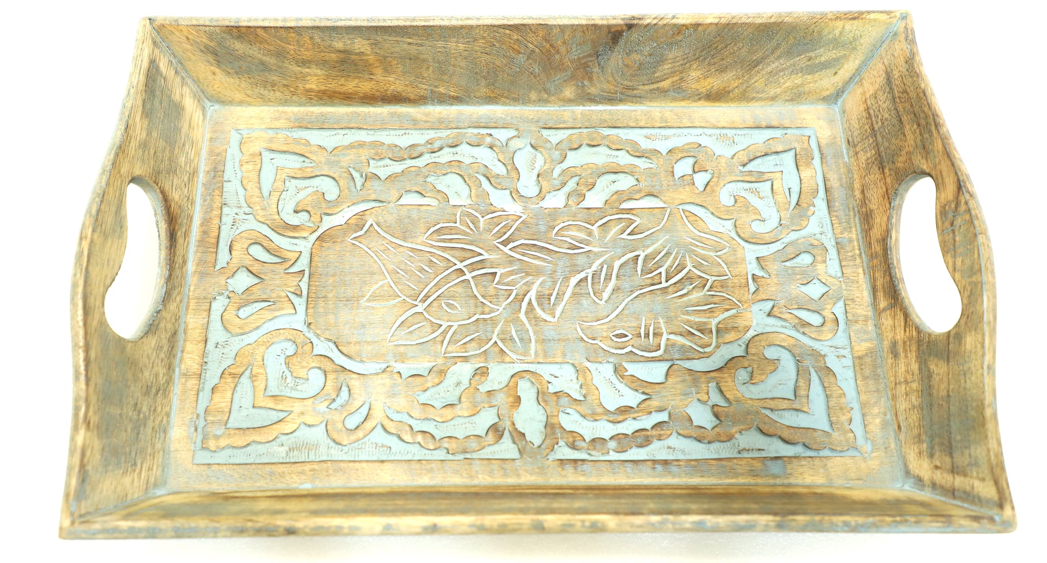 Wooden Carved Tray (GD1230) – GreenDecor